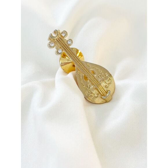 Avon | Accessories | Vintage Avon Gold Tone Mandolin Banjo Pin | Poshmark